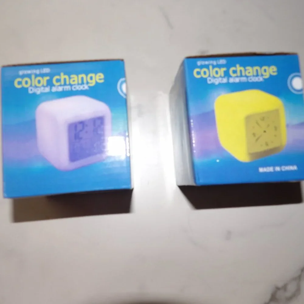 Unbranded. | Kitchen | New Small Square Clocks With Changing Colors Two ...